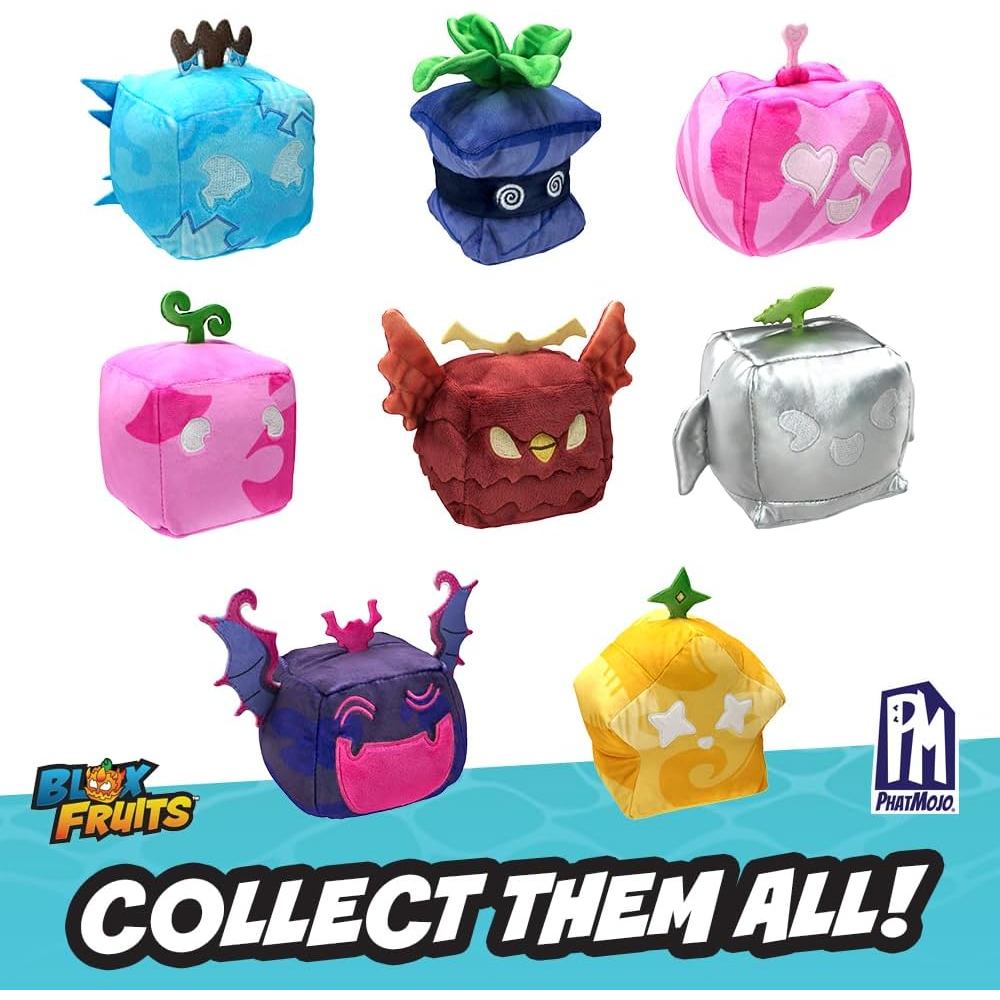 PhatMojo Blox Fruits Toy CP3310-2PK, Mystery Fruit Plush 2-Pack 4 inch ...