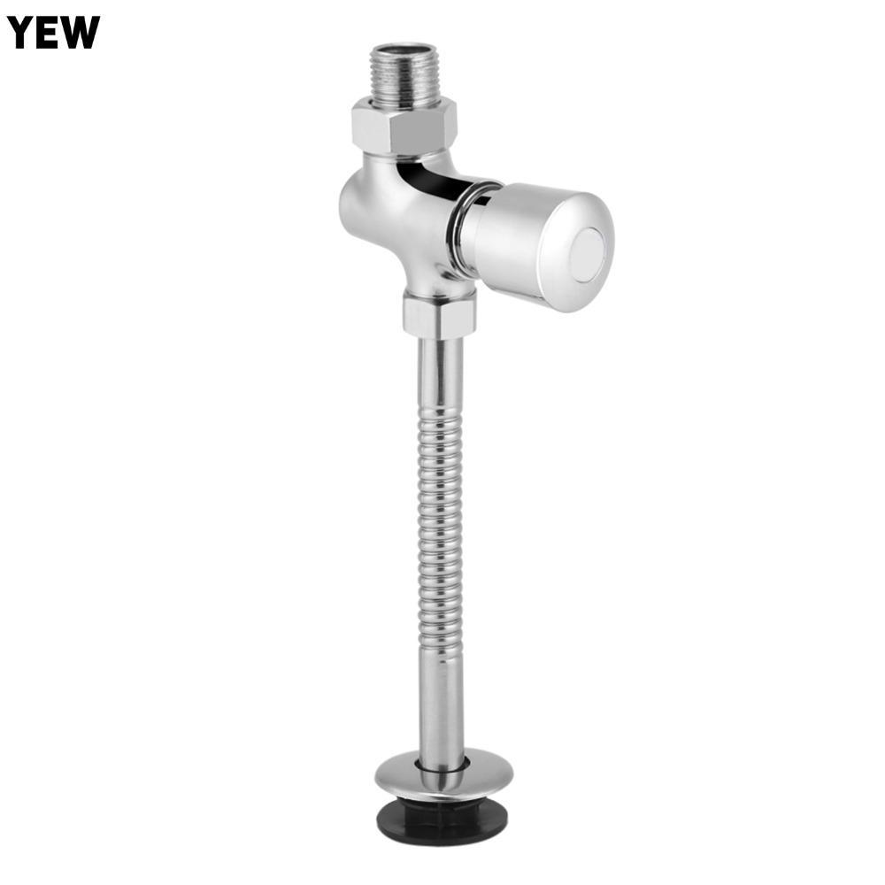 YEW Urinal Flush Valve , Zinc Alloy Button Type Manual Delay Flush ...