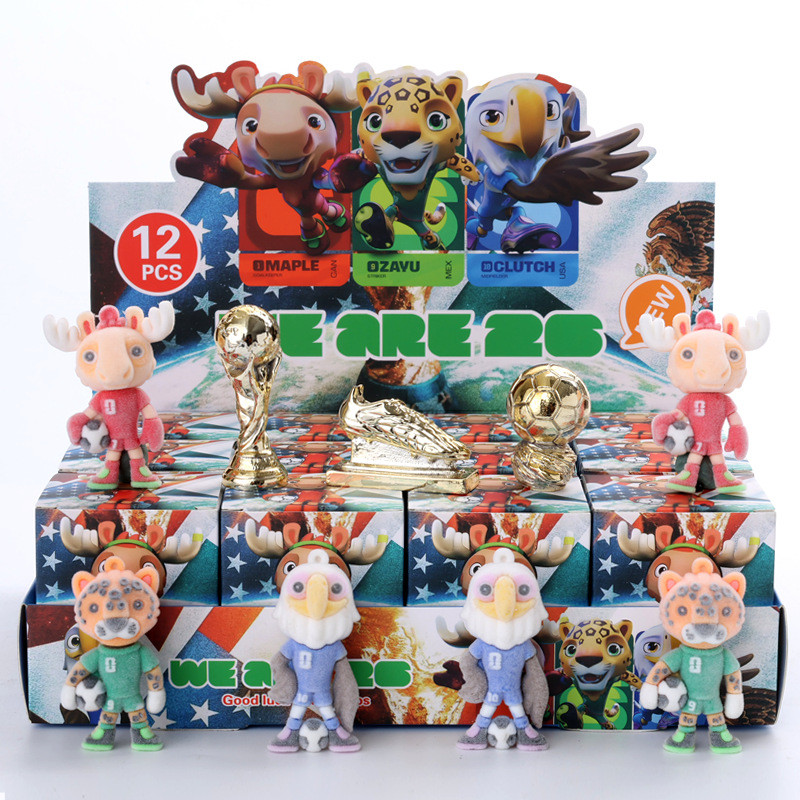 2026 Meijiamo World Cup Mascot Flocking Mystery Box Ornaments Children ...