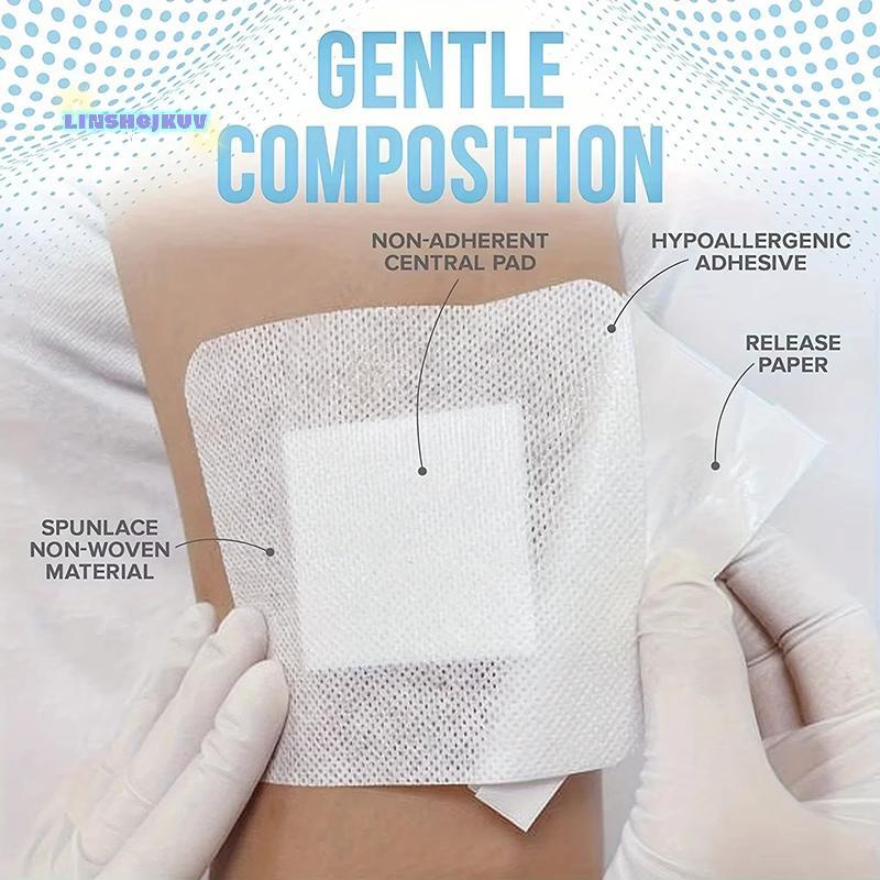 [Aus-t] 10Pcs Wound Dressings Breathable Edge Gauze Pads Soft Non-woven ...
