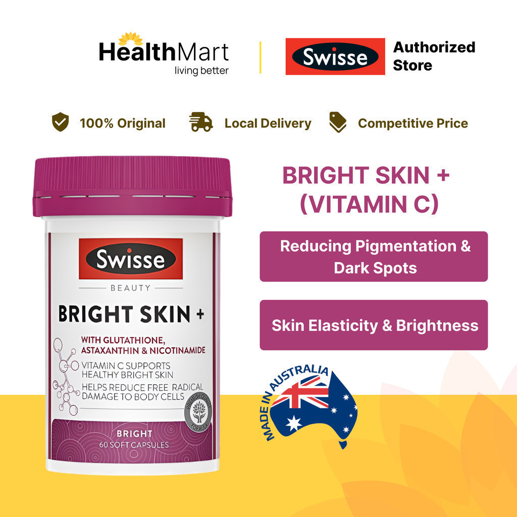 [SG] Swisse Beauty Bright Skin+ 60 Capsules | Vitamin C, E | Skin ...