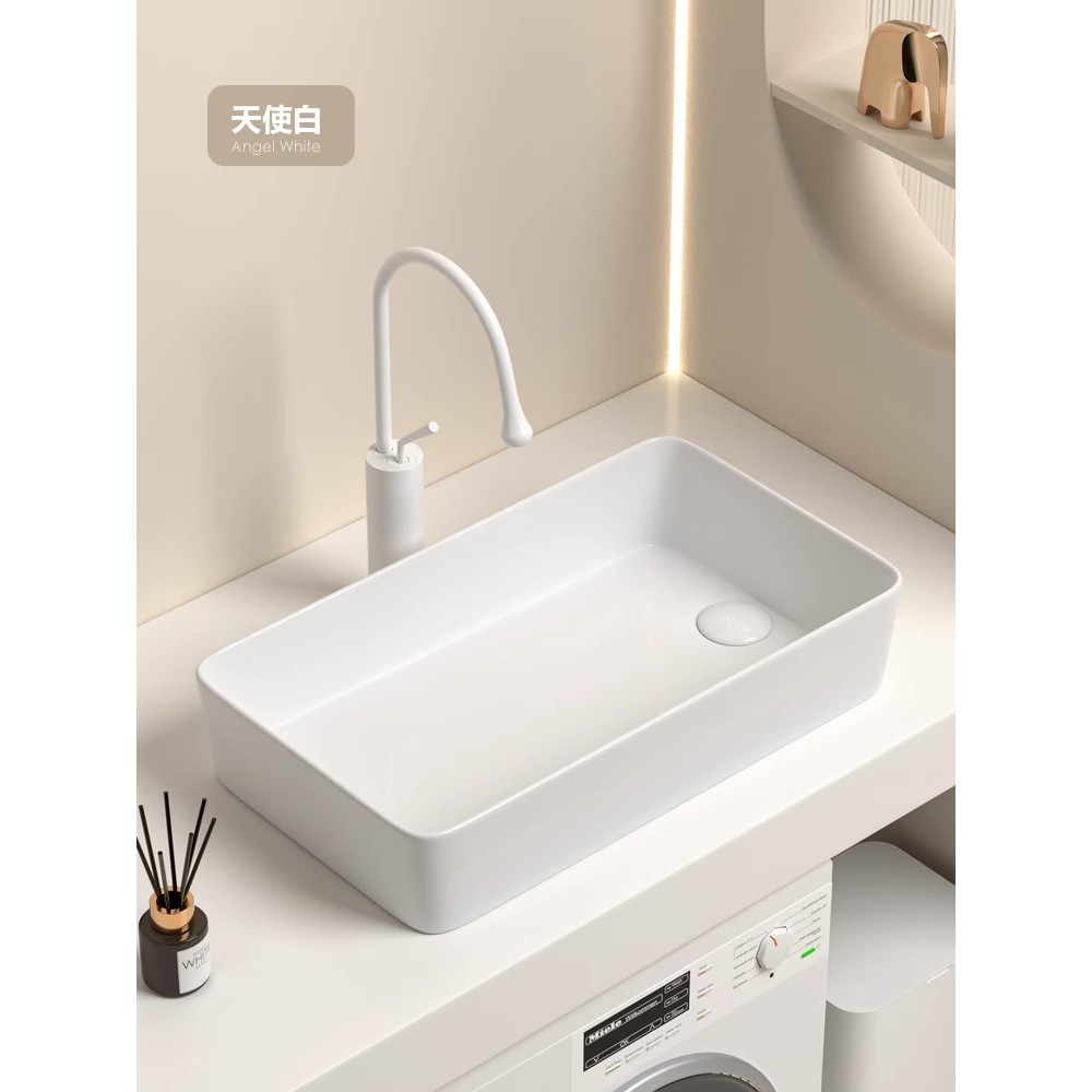 Ceramic Countertop Basin Side Drainage Balcony Washing Machine Side ...