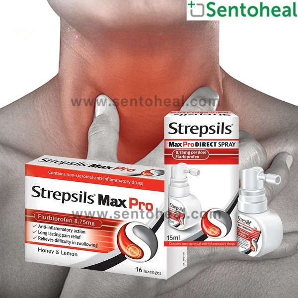 Strepsils Max Pro - Sore throat lozenges 16s - Honey Lemon/ Direct ...