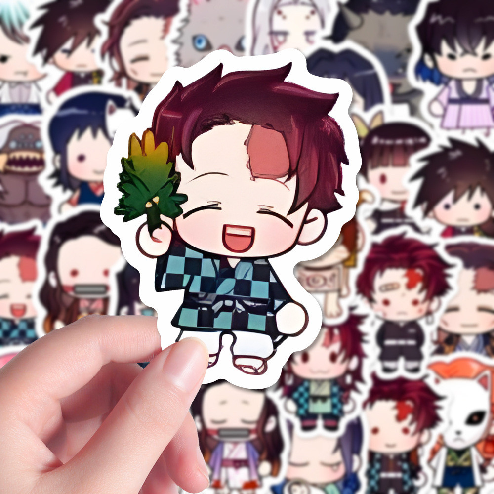 200 Sheets Demon Slayer Q Version Little Nose Ga Cute Cartoon Nine ...
