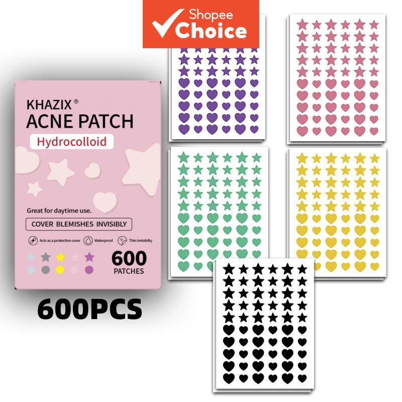 Star Acne Patch-600 Pcs Mild Non-irritating Lightens Acne Hydrocolloid ...