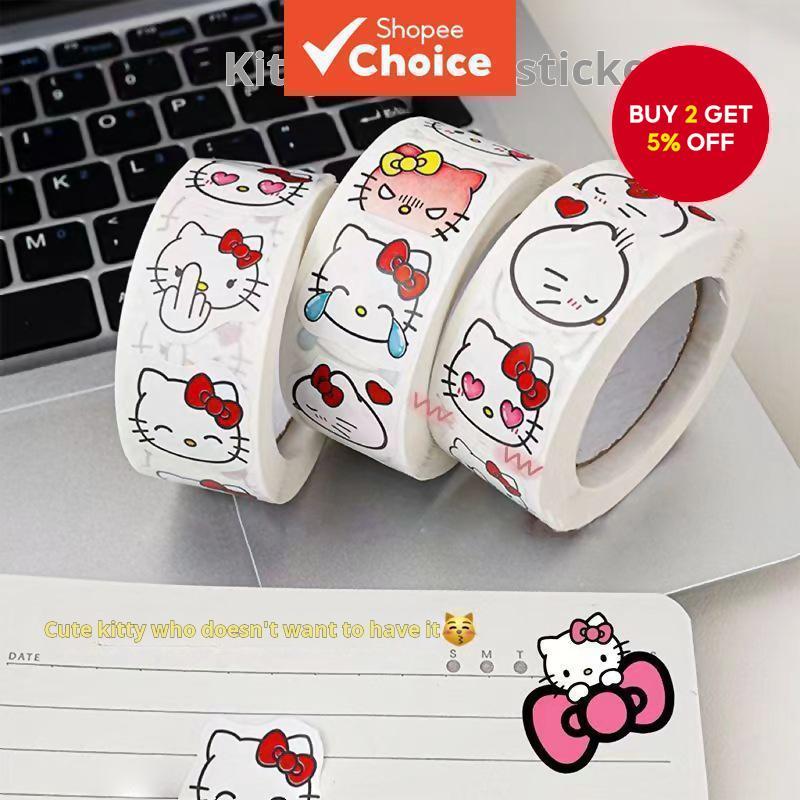 500pcs Cute Cartoon Cat Sticker Roll, Kawaii Decorative Sealing ...
