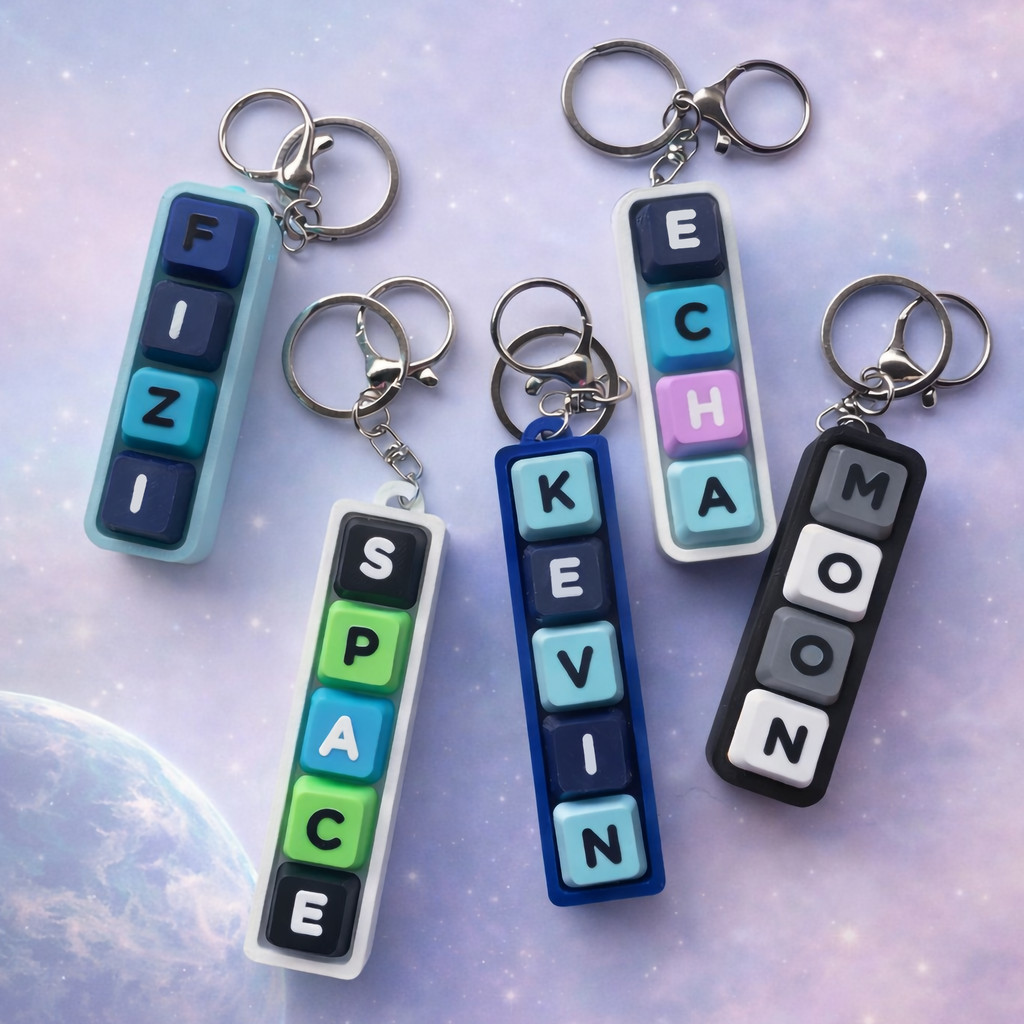 GANTUNGAN Mechanical Switch Keyboard Clicker Custom Name 3D Keychain ...