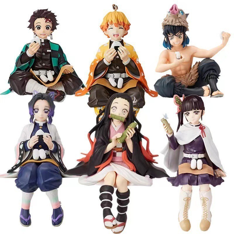 Demon Slayer Sitting Action figure 11cm - 15cm Eating Tanjiro Nezuko ...