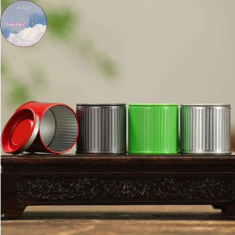 ZHEN Solid Color Tea Sealed Box Kitchen Storage Container Jar Tin Round ...