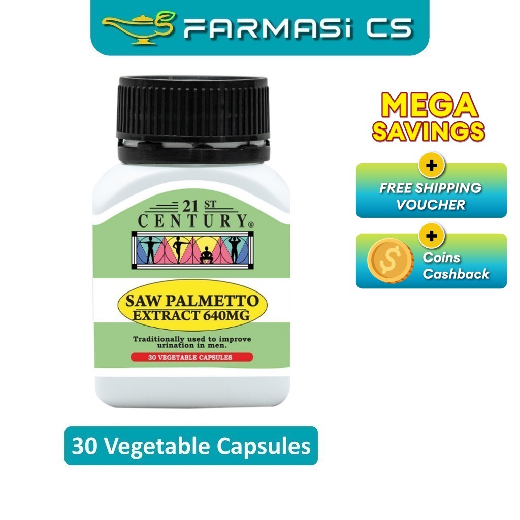 [VALUE] 21st Century Saw Palmetto Extract 640mg 30 Vegetable Capsules x ...