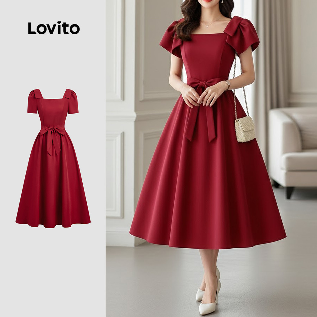 Lovito Elegant Dress New Chinese Style Cheongsam Qipao Lace Up Spring ...