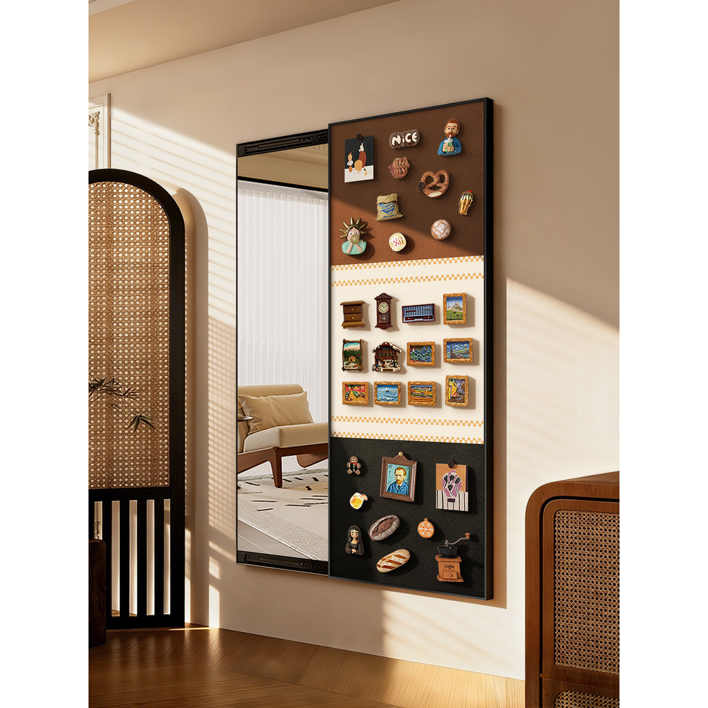 Magnetic Hidden Full-Length Mirror, Foldable Sliding Invisible Dressing ...