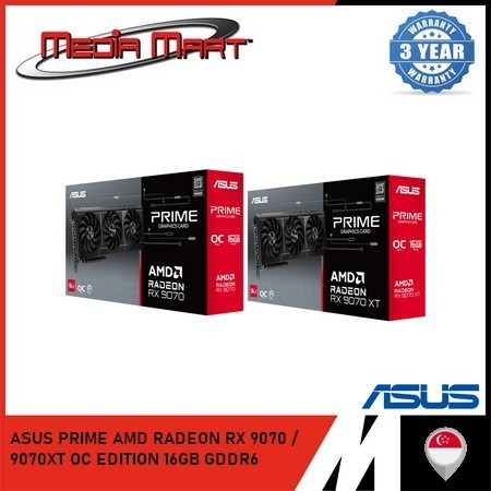 ASUS PRIME AMD RADEON RX 9070/9070XT OC EDITION 16GB GDDR6 | Shopee ...