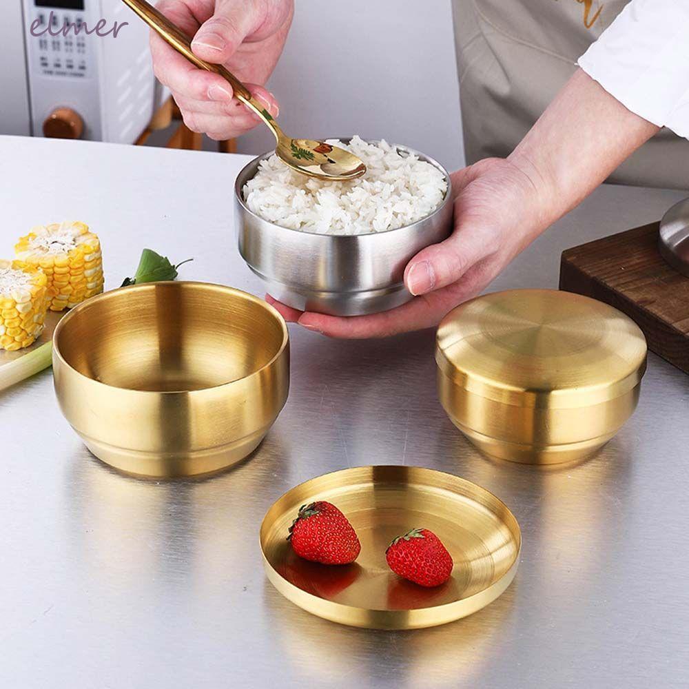 ELMER Double Rice Bowl Heat Insulated Child Container Korean Cuisine ...