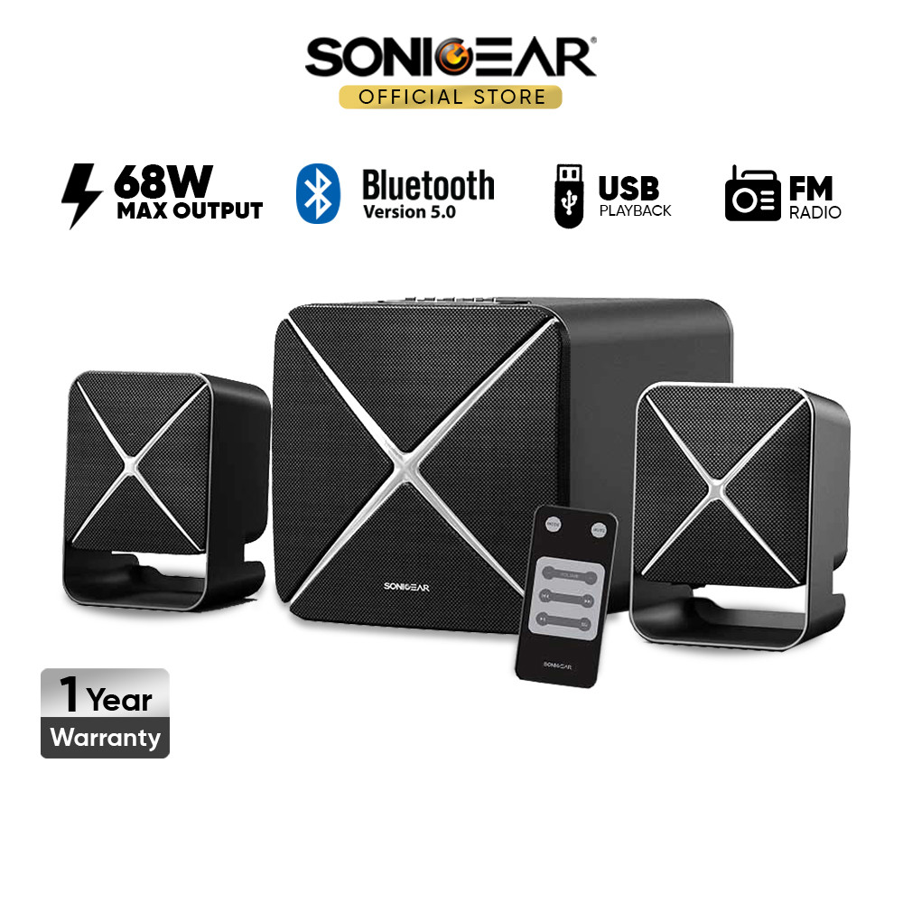 SonicGear Morro X5 Pro 68w Bluetooth 5.0 USB Playback FM Radio 2.1 ...