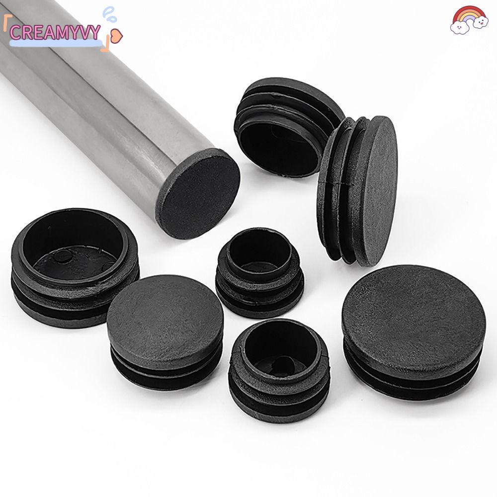 CREAMYVY 10Pcs Round Tube Dust Cover, Pipe Inserts Plugs Steel Pipe ...