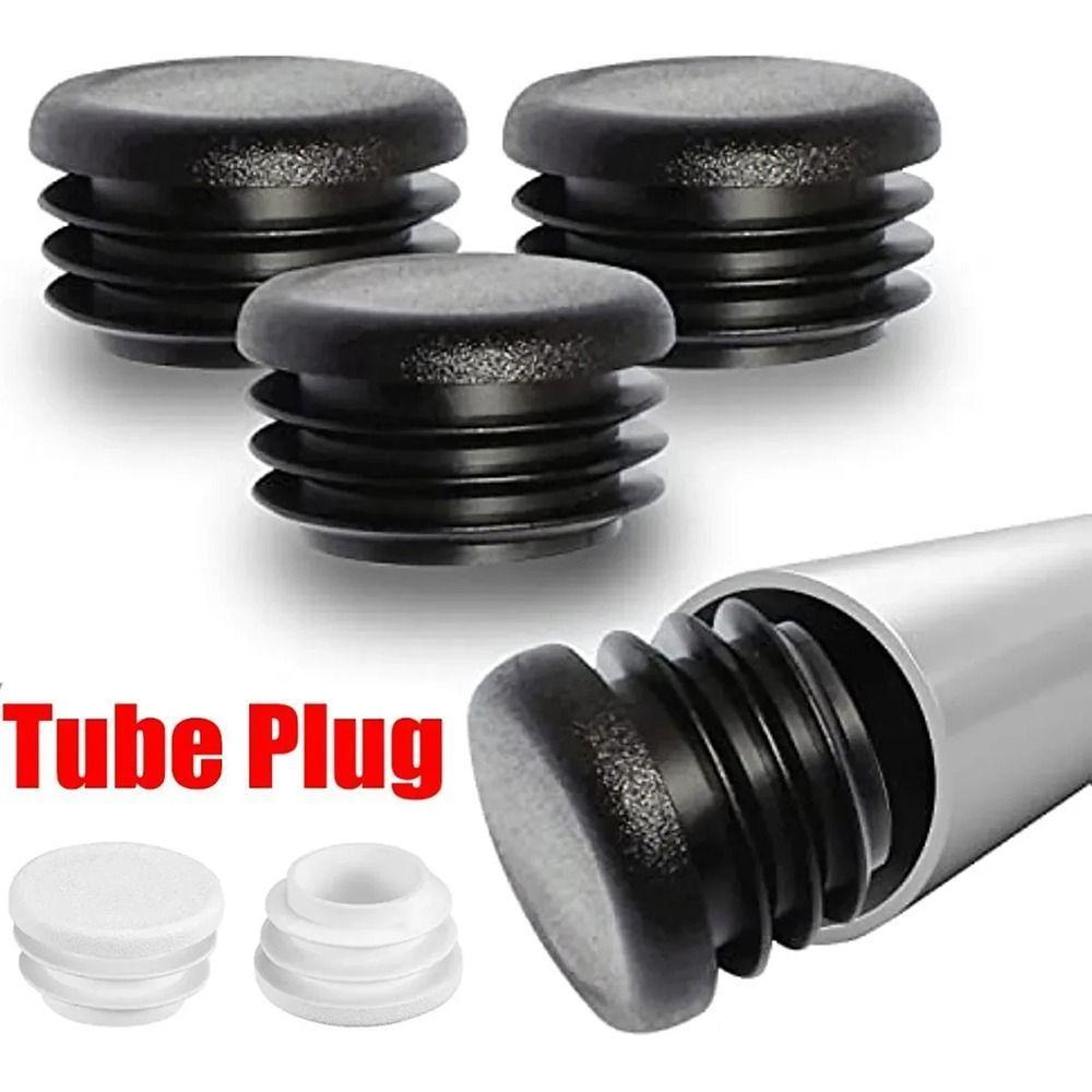 CREAMYVY 10Pcs Round Tube Dust Cover, Pipe Inserts Plugs Steel Pipe ...