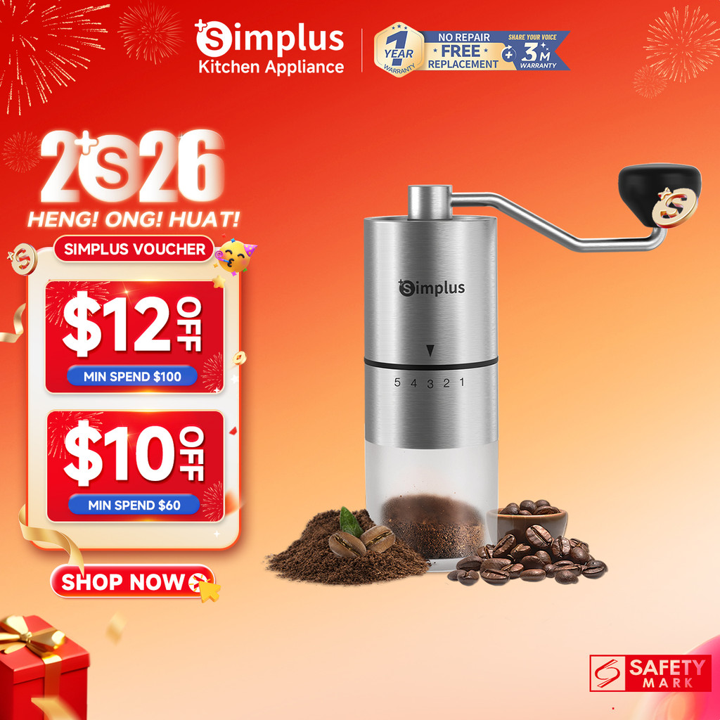 Simplus Kit Manual Coffee Bean Grinder丨5 Tiers Grinding Setting丨Ceramic ...