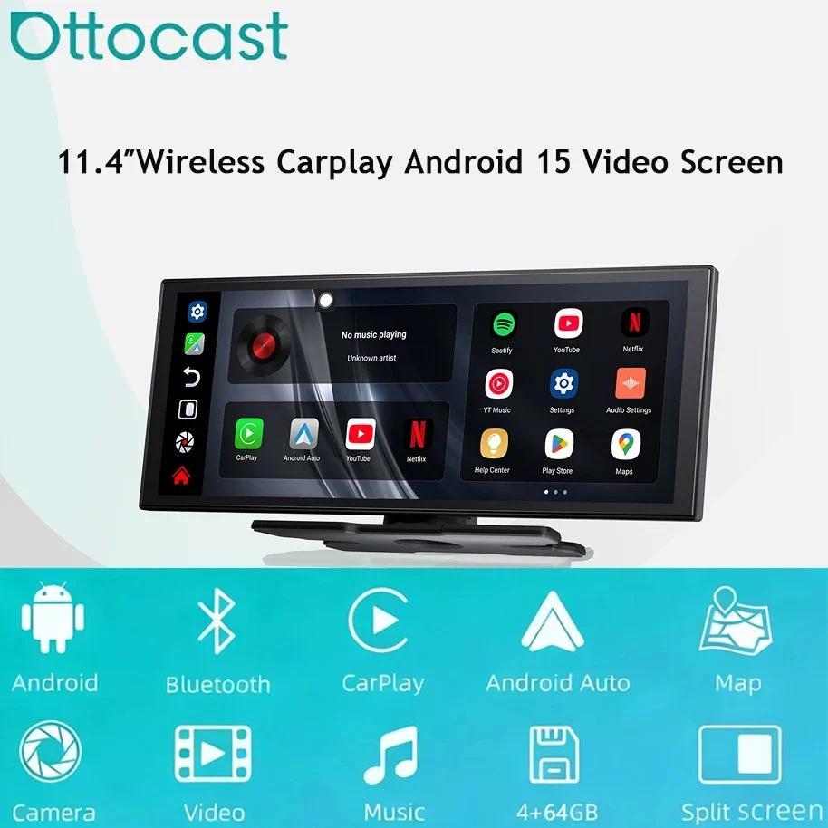 Ottocast Ottoscreen AI 11.4" Wireless Carplay Android Auto Screen ...