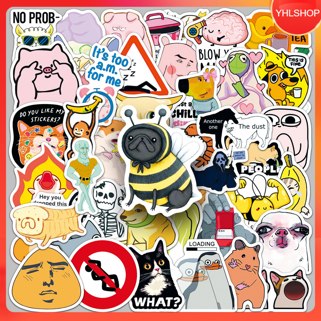 Shipped From Thailand 50 Types Of cartoon Stickers funny Animal Items ...