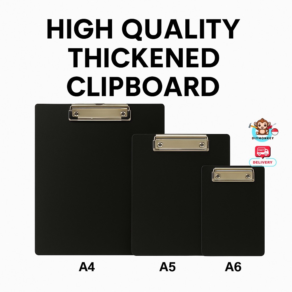 (DIY MONKEY) High Quality Thickened Clipboard – A4 A5 A6 Writing Board ...