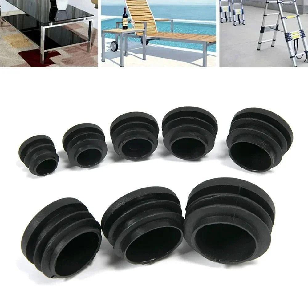 CREAMYVY 10Pcs Round Tube Dust Cover, Pipe Inserts Plugs Steel Pipe ...