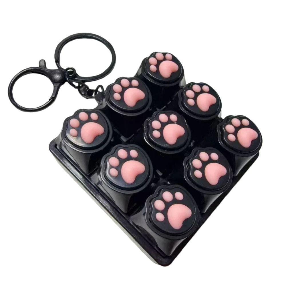 GESH Keyboard Clicker Toy, Keys Button DIY Keyboard Fidget Keychain ...