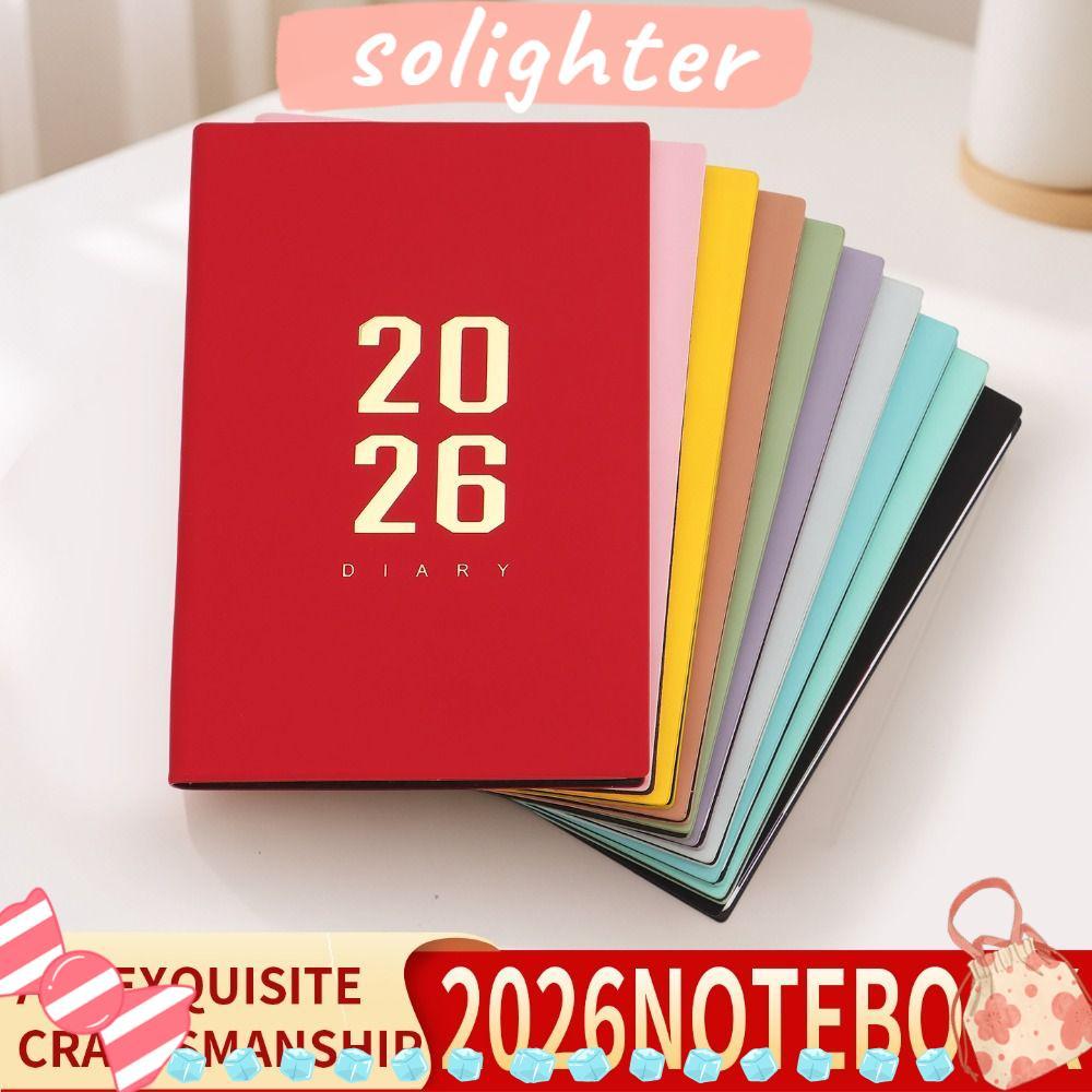 SOLIGHTER Calendar Planner, English Self-discipline 2026 Schedule Book ...
