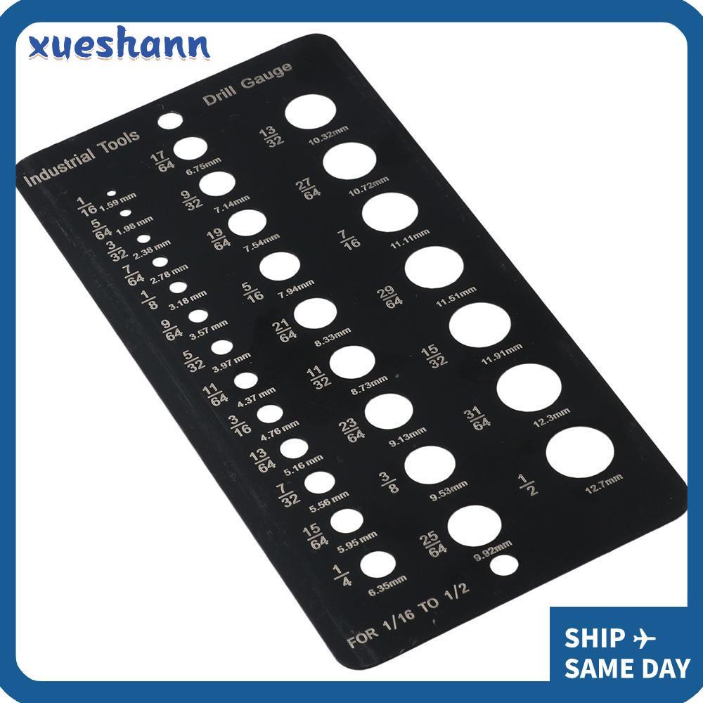 XUESHANN Metric Gauge, 17/64-1/2 0.062-0.250 29-Hole Drill Gauges ...