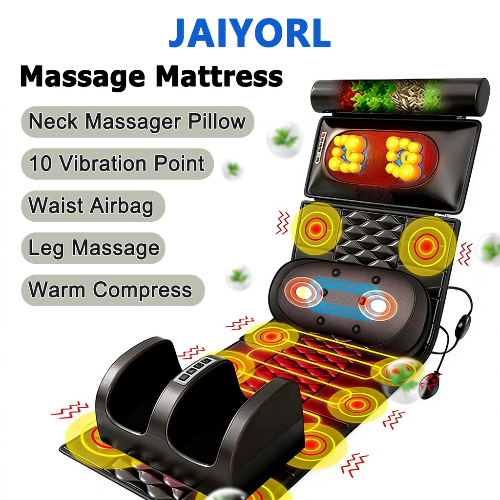 JAIYORL Full Body Massage Mattress Kneading Heating Air Pressure ...
