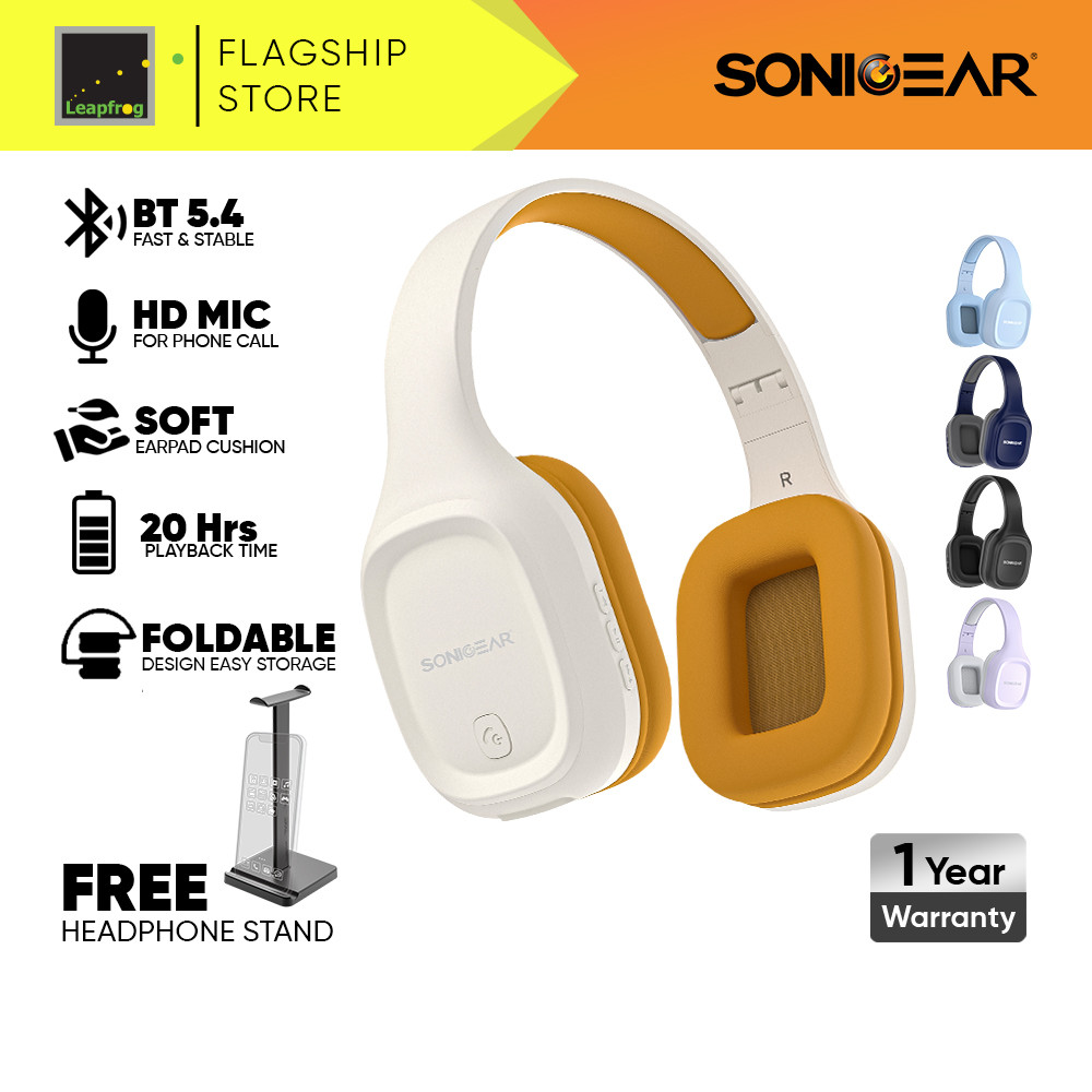 SonicGear Airphone 5 Bluetooth Headphone Wireless Foldable with Mic ...