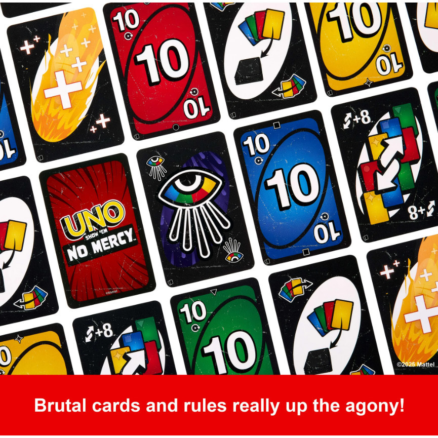 Expansion Pack UNO Show ’Em No Mercy Mattel Games Add-On Cards High ...