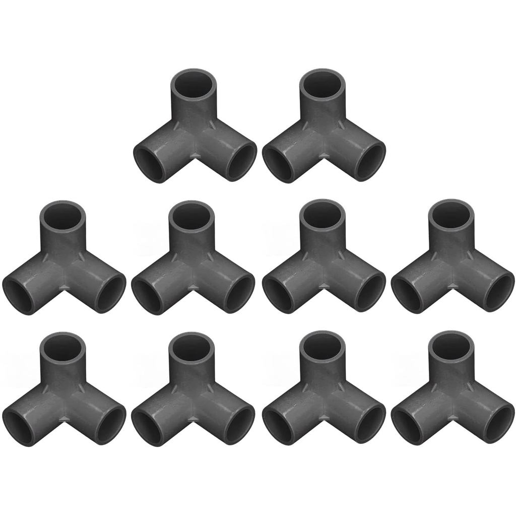 10Pcs 3 Way Elbow Connectors, Furniture Grade PVC Pipe Connectors with ...