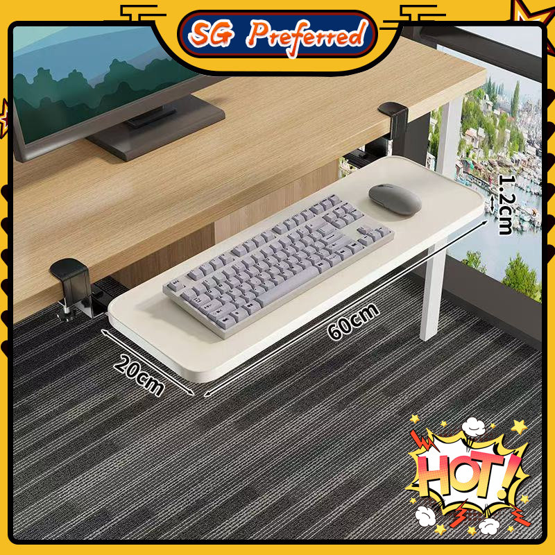 [SG stock][under desk keyboard tray]Computer Keyboard Bracket Rounded ...