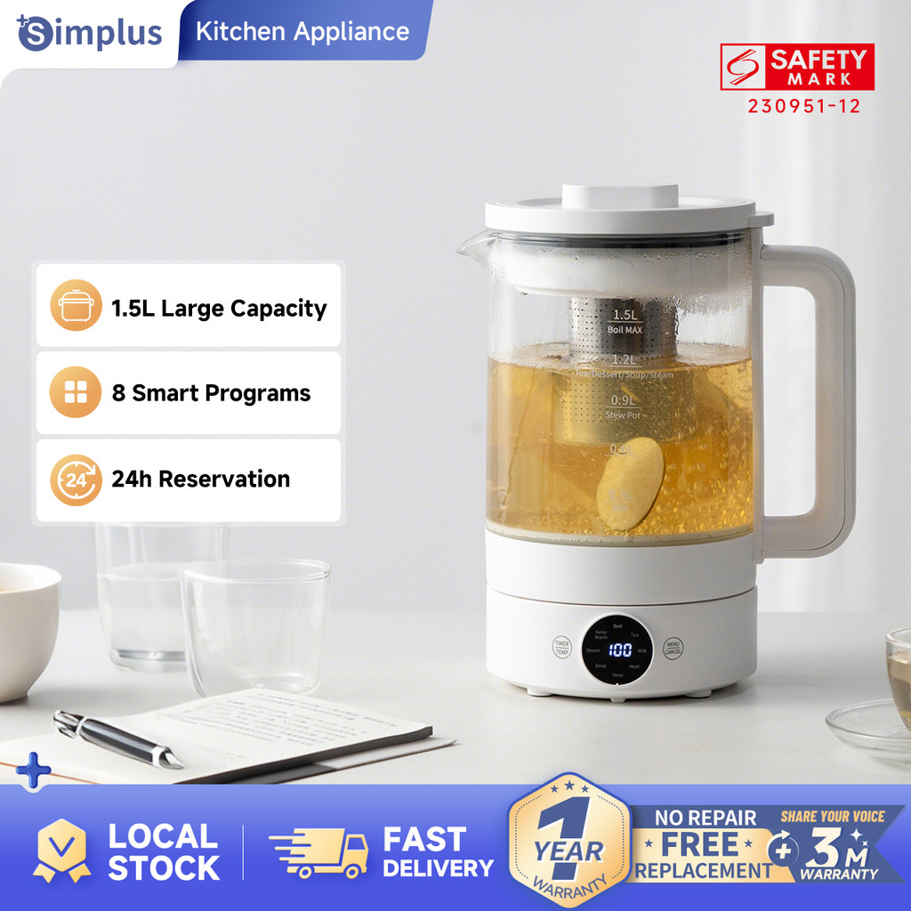 Simplus Kit Health Pot丨1.5L 850W丨24H Reservation丨Automatic Power Off丨 ...