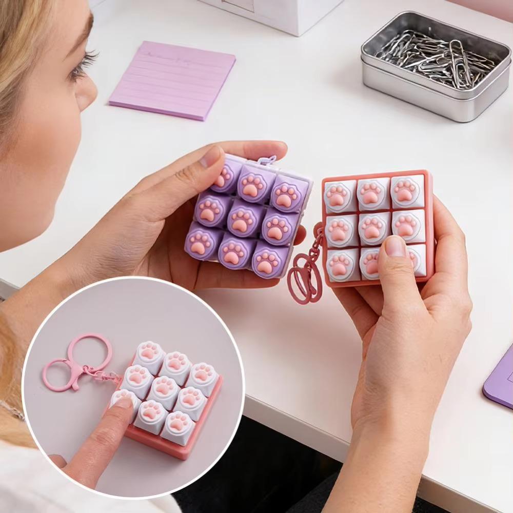 GESH Keyboard Clicker Toy, Keys Button DIY Keyboard Fidget Keychain ...