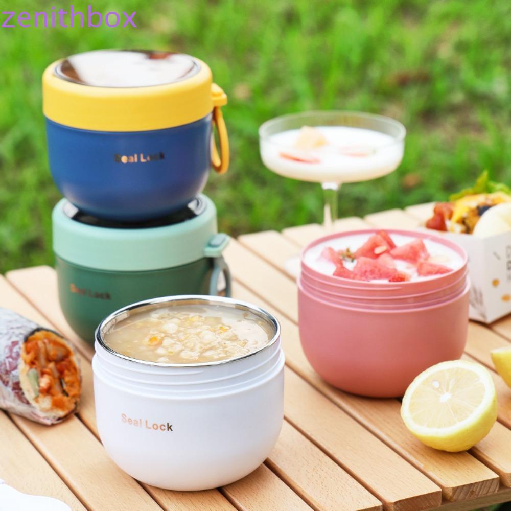 ZENITHBOX Insulated Soup Cup, Microwaveable with Spoon Thermal Lunch ...