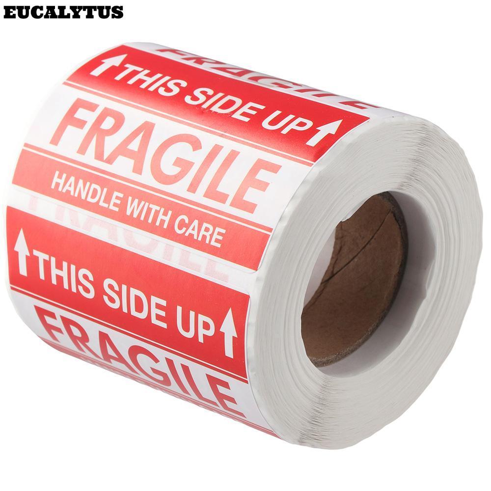 EUCALYTUSS Warning Shipping Labels, Handle with Care 2" X 3" Warning ...