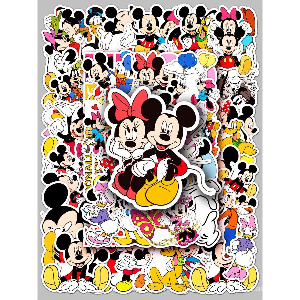 100Mickey Mouse Stickers Classic Animation Minnie Cute Cartoon Pattern ...