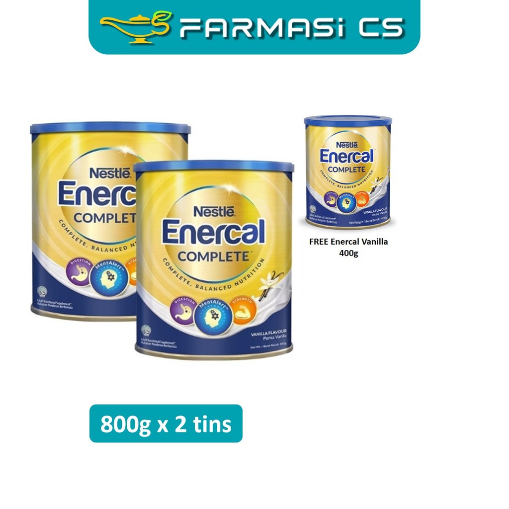 (FREE 400g) Enercal Complete 850g x 2 Tins (TWIN) EXP:09/2027 [ nestle ...