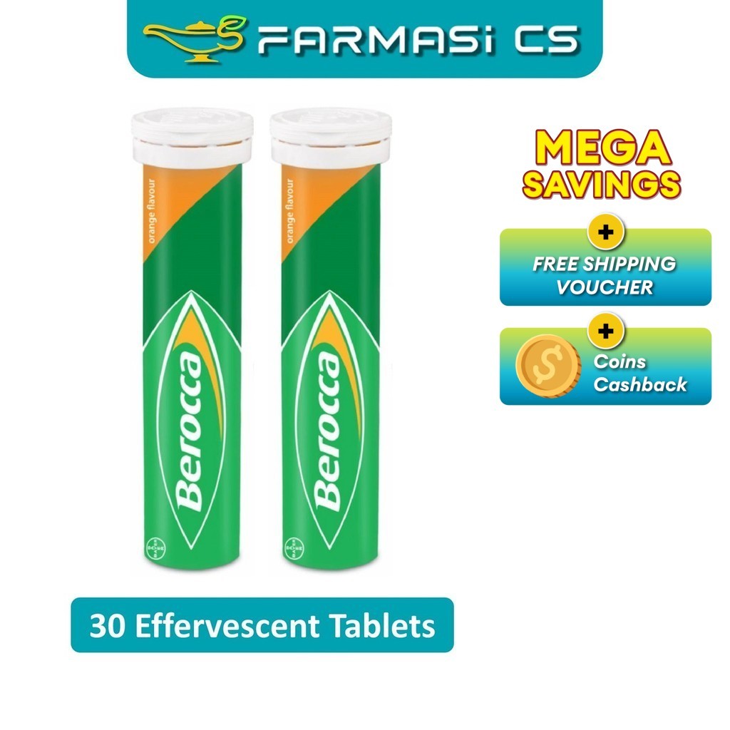 Berocca 30 Effervescent Tablets Orange Flavour EXP:02/2028 ...