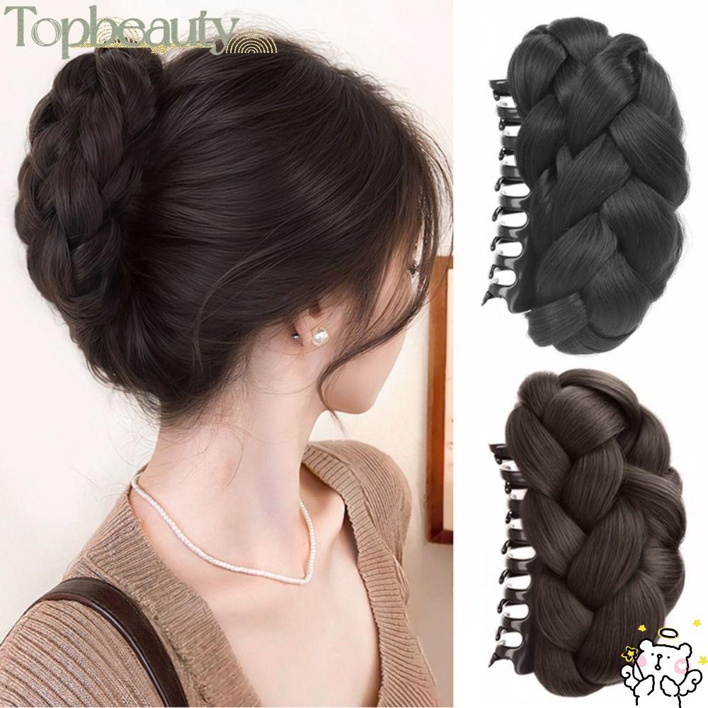 TOPBEAUTY Hair Bun Claw Clip, Synthetic Fluffy Bun Head Wig, Fashion ...