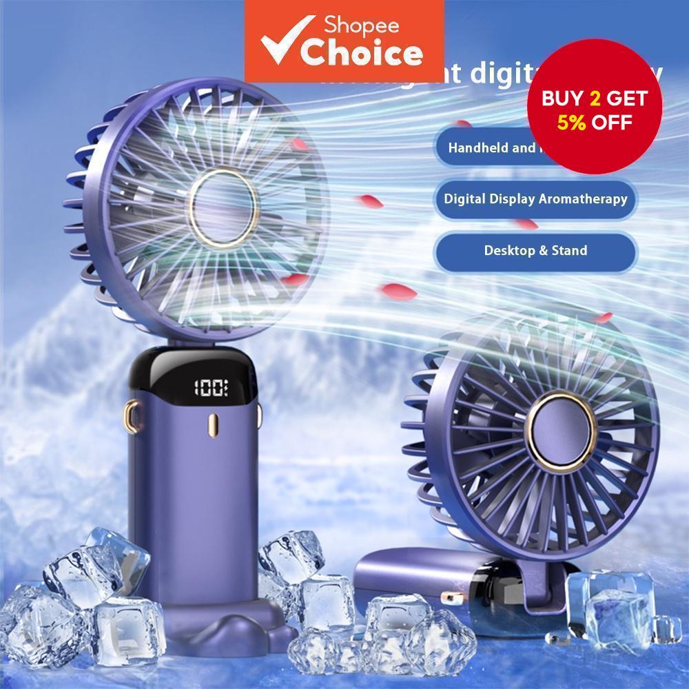 Foldable Handheld Cooling Fan 5-Speed USB Portable Fan Mini ...