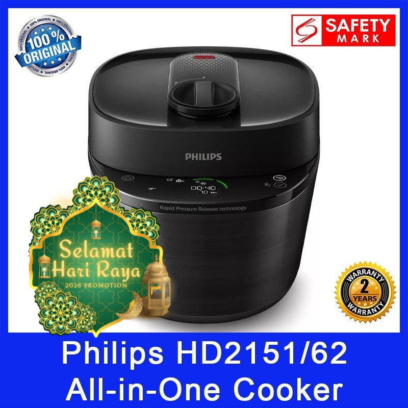 Philips HD2151/62 All-in-One Cooker Pressurized. HD2151. 5L Capacity ...