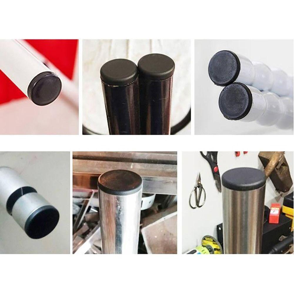 CREAMYVY 10Pcs Round Tube Dust Cover, Pipe Inserts Plugs Steel Pipe ...