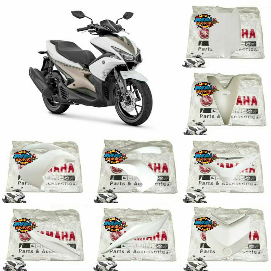 SMOOTH BODY FULL SET AEROX 155 OLD WHITE ORIGINAL YGP GENUINE PARTS ...