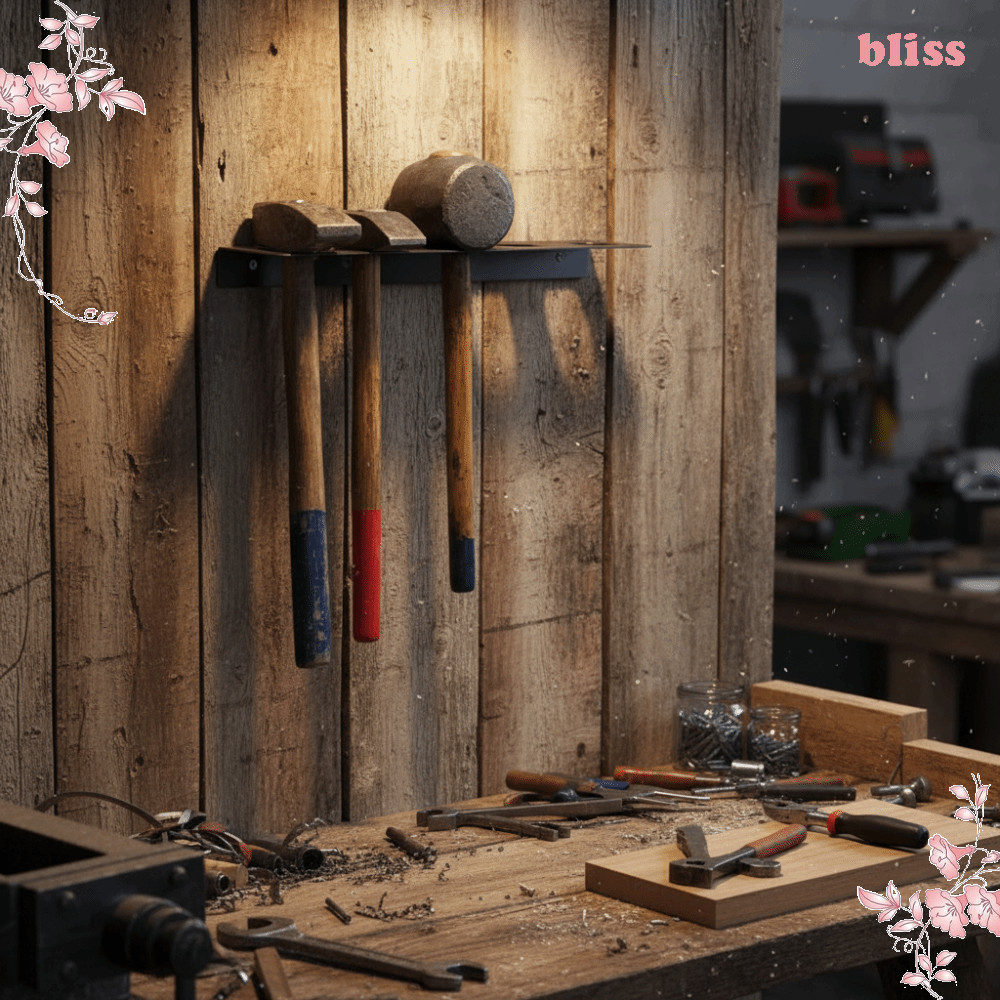 BLISS Wall Mounted Rack, Heavy Duty Carbon Steel Tool Rack, Holder ...