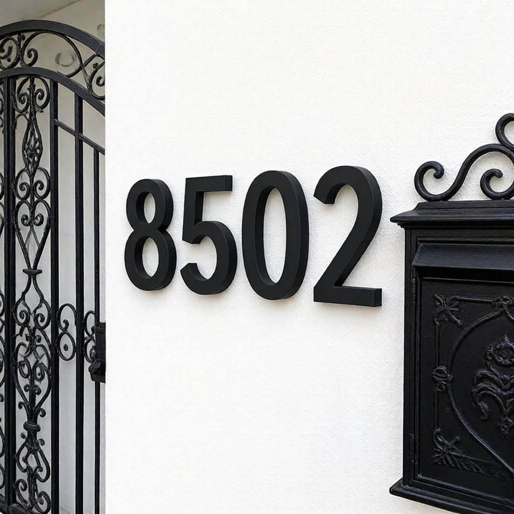 10 * 6cm Black alphanumeric door number Hdb Unit Unit Number Signage ...