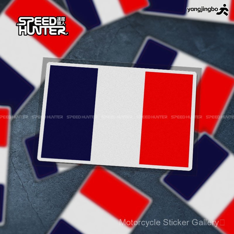 Ready Stock French Flag Car Stickers Helmet Stickers Electric ...
