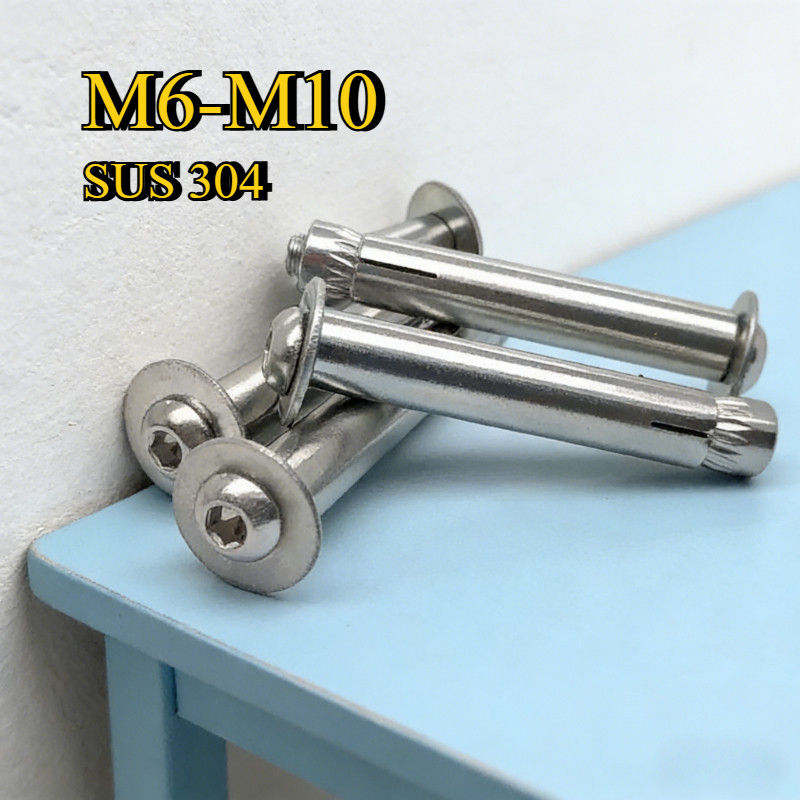 304 Stainless Steel Round Head Hexagon Socket Internal Expansion Screw ...